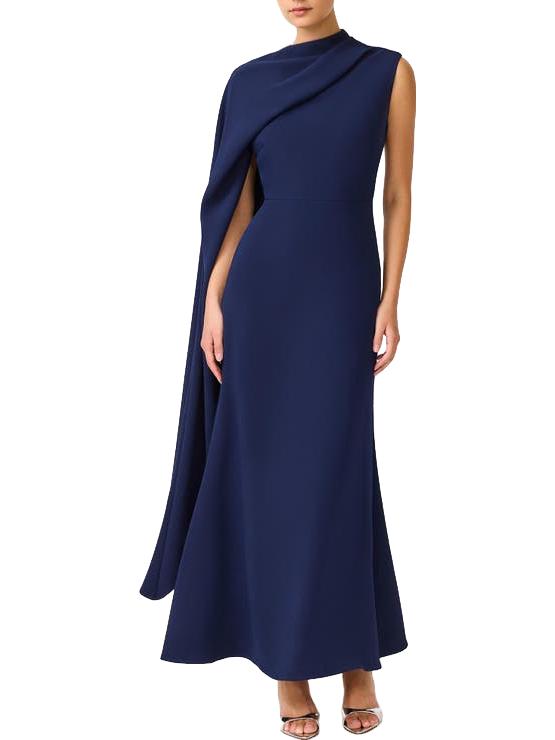 ELLIATT Elliatt Leonara Asymmetric Cape Maxi Dress